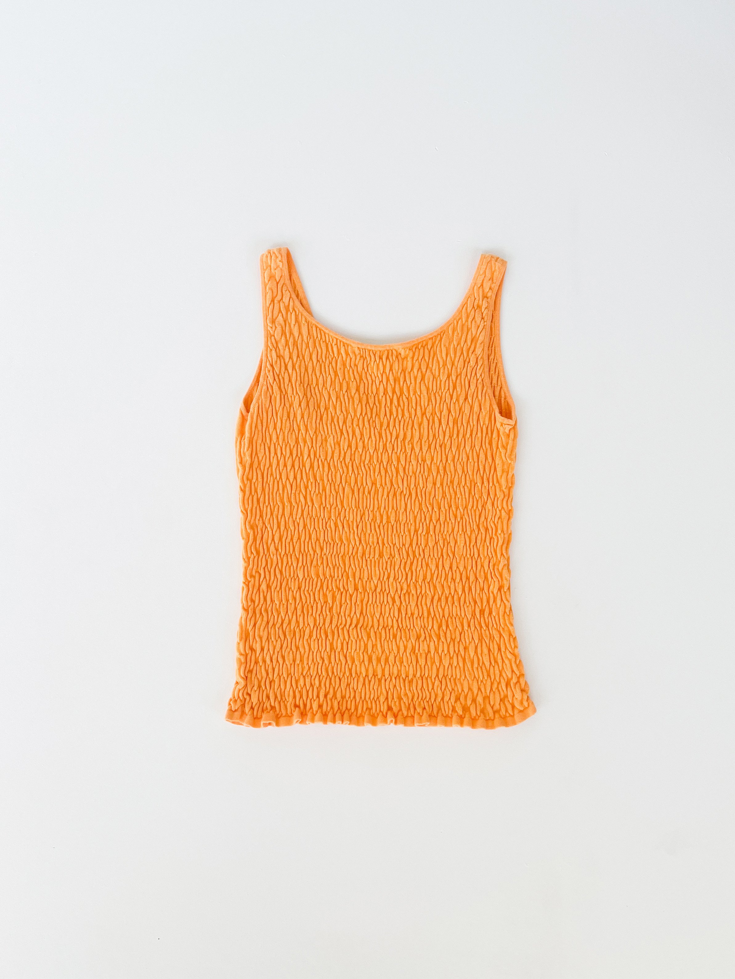 vintage Ruched Tank - Mango | Garmentory