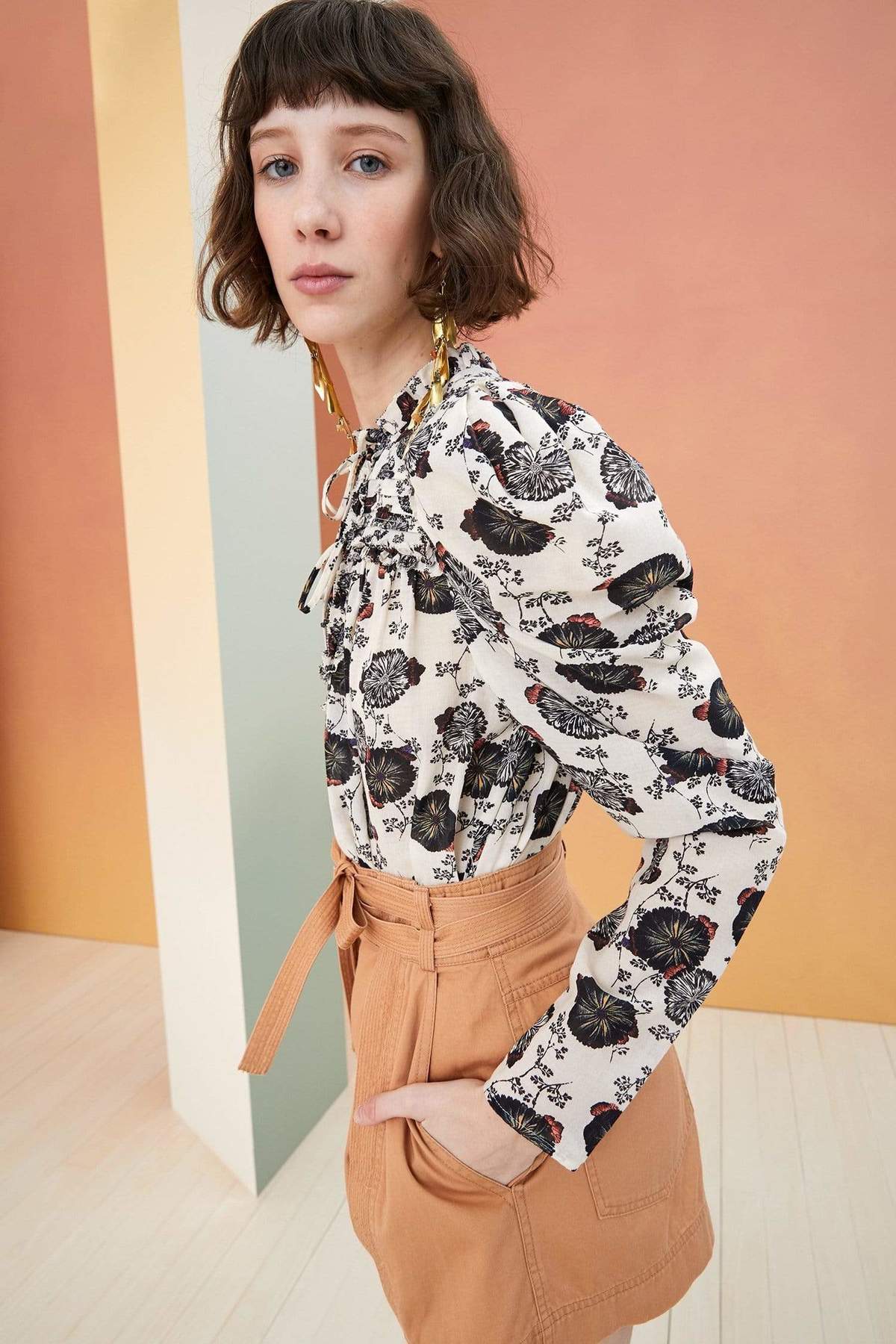 Ulla Johnson Bevin Blouse in Gardenia Floral | Garmentory