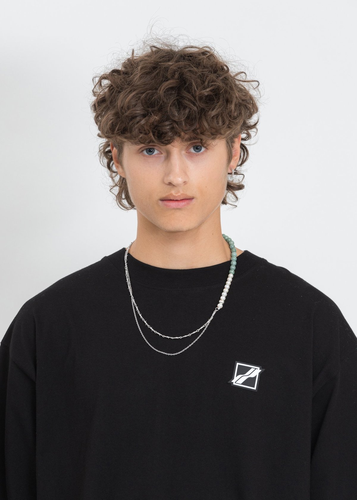 William Shen Chains With Pearl And Jade Necklace - Silver | Garmentory