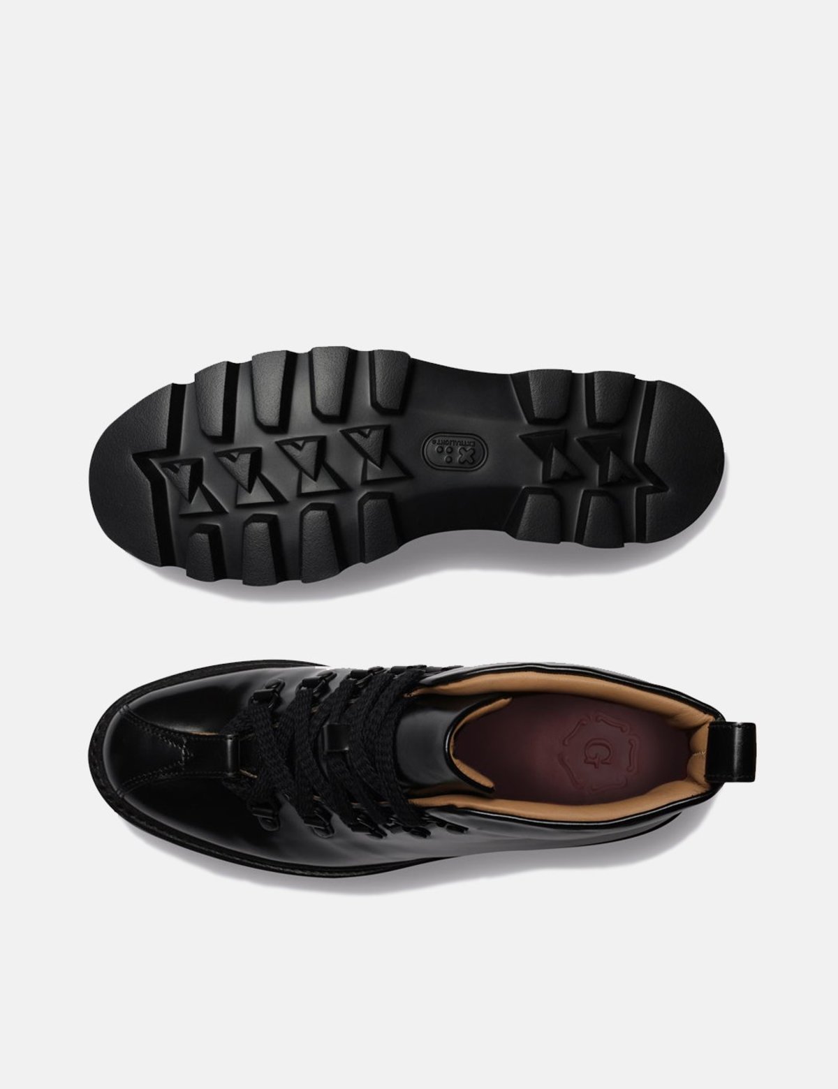 Womens Grenson Bridget Hi Shine Boot - Black | Garmentory