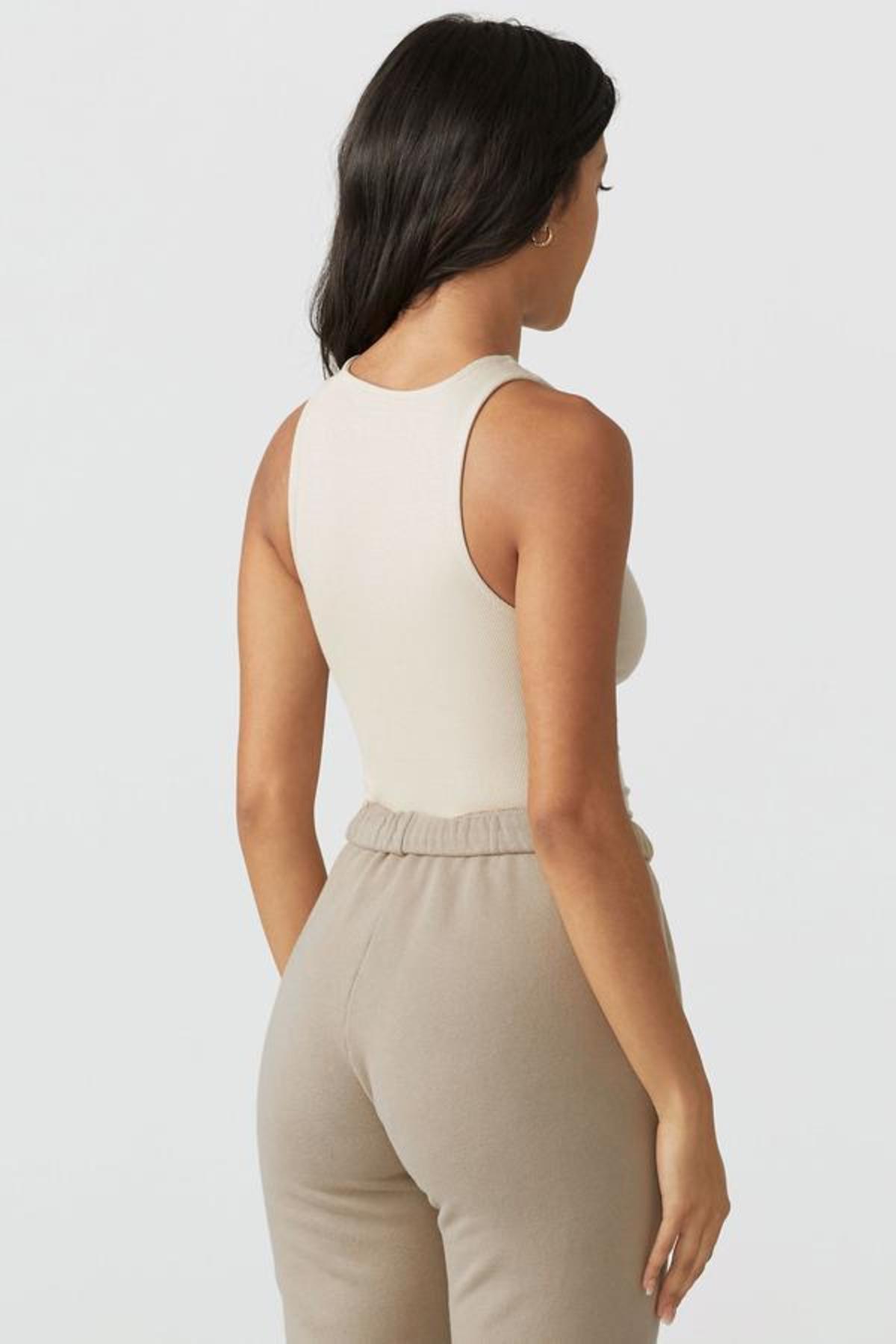 Joah Brown High Square Neck Tank - Dune Tan | Garmentory