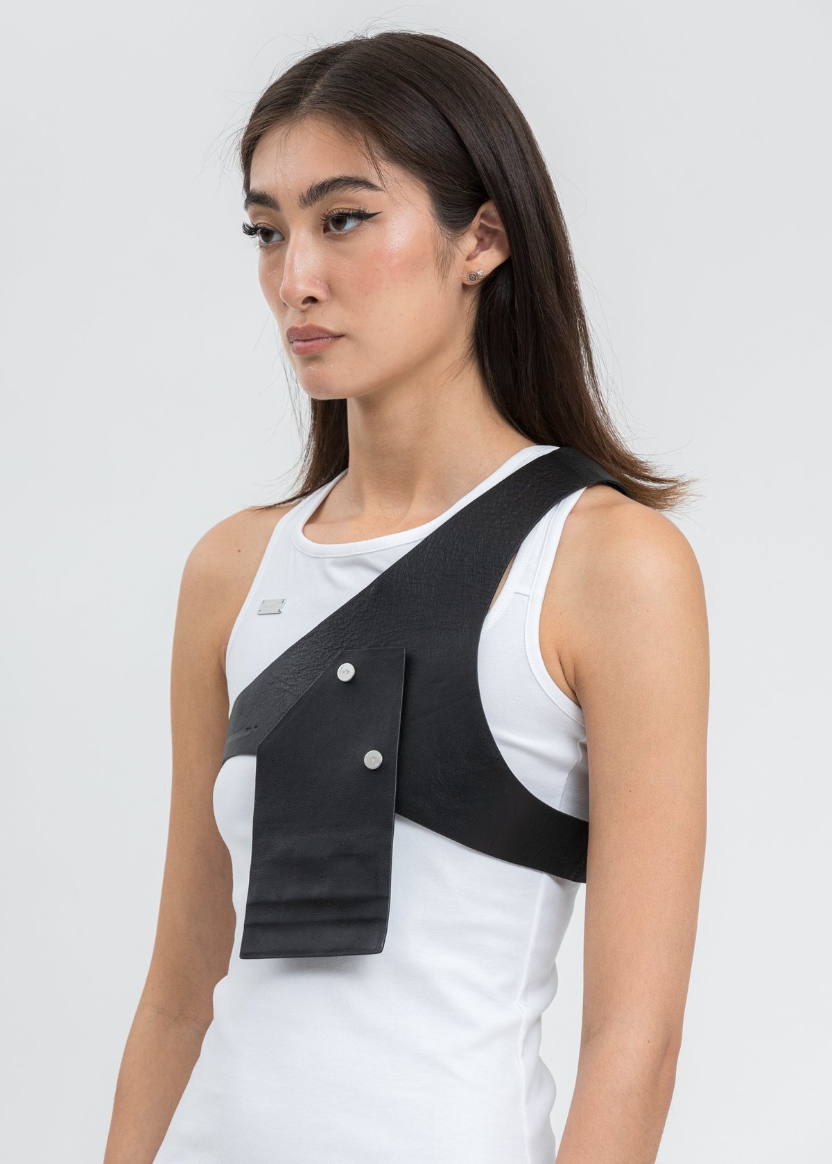 Heliot Emil Leather Harness Card Holder - Black | Garmentory