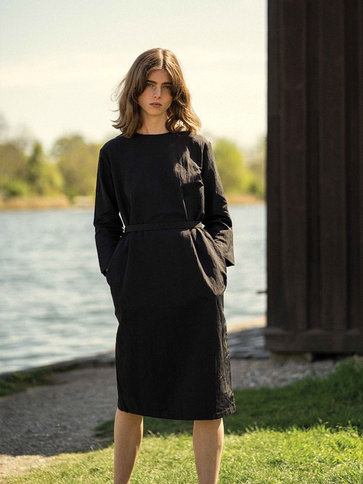 Norse Projects Alexandra Tech Dress - Black | Garmentory