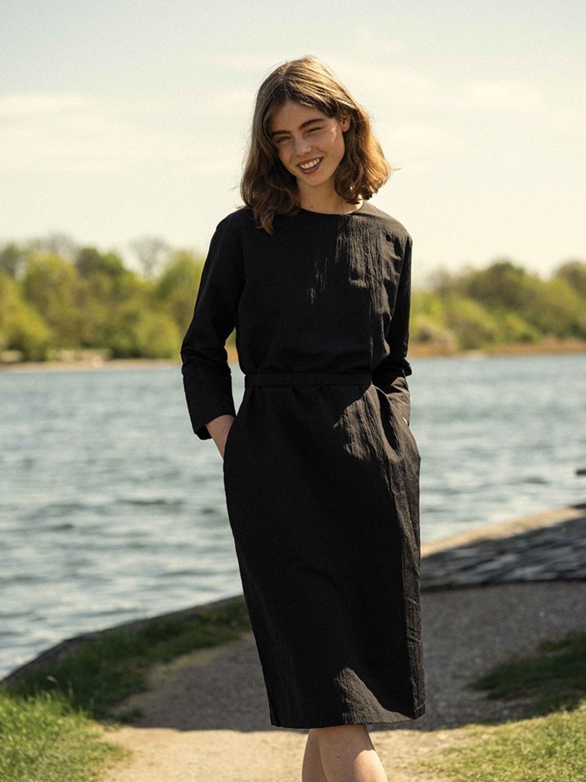 Norse Projects Alexandra Tech Dress - Black | Garmentory