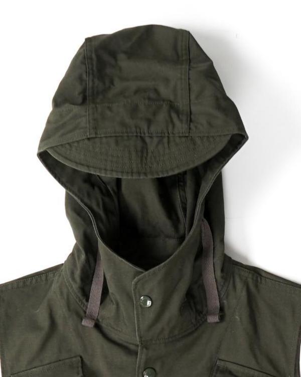 Engineered Garments Field Vest - Olive Heavyweight Cotton Ripstop ...