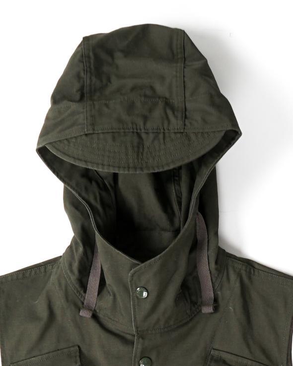 Engineered Garments Field Vest - Olive Heavyweight Cotton Ripstop ...