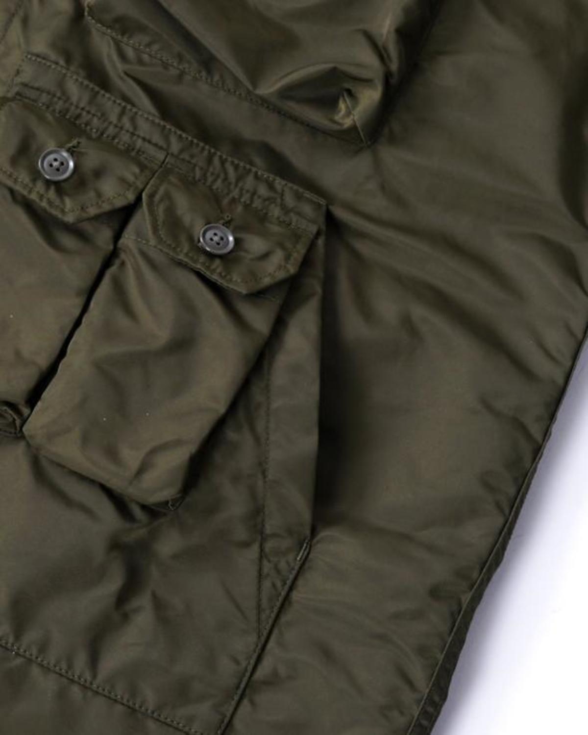 Engineered Garments Flight Satin Nylon Explorer Shirt Jacket - Olive ...
