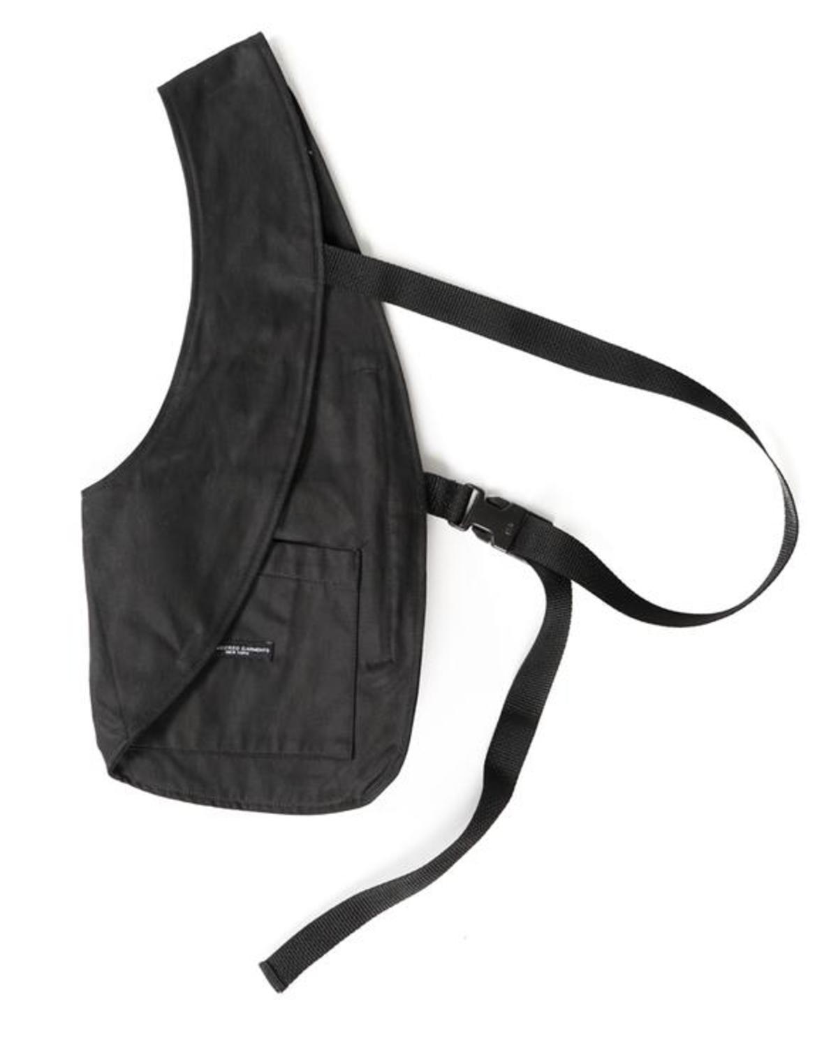 Engineered Garments Coated Twill Shoulder Vest - Black | Garmentory