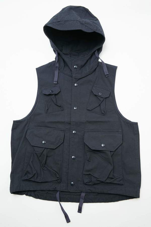 Engineered Garments Heavyweight Cotton Ripstop Field Vest - Dark Navy ...