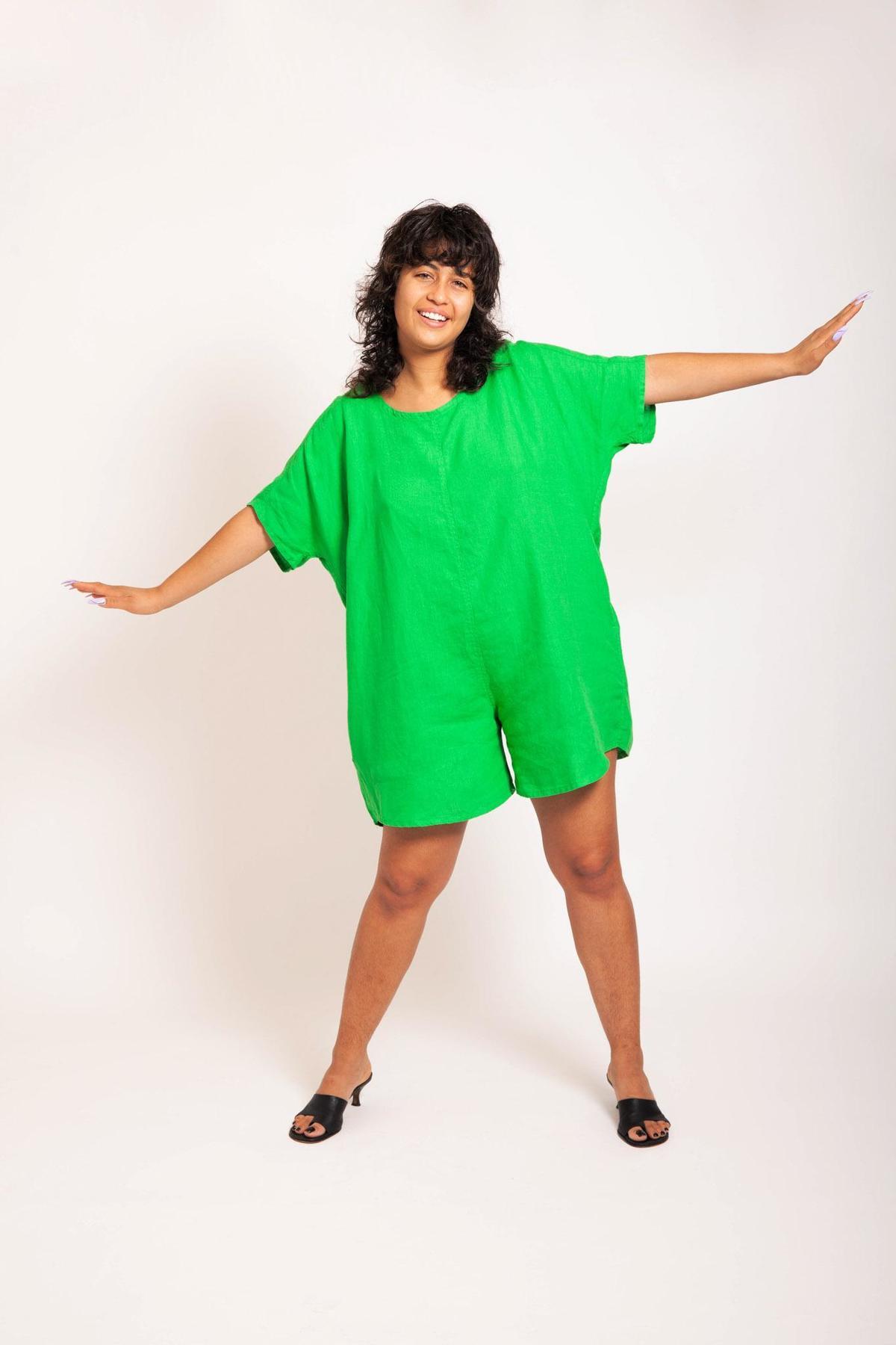 Gravel & Gold Rancho Romper - Bisi Green | Garmentory