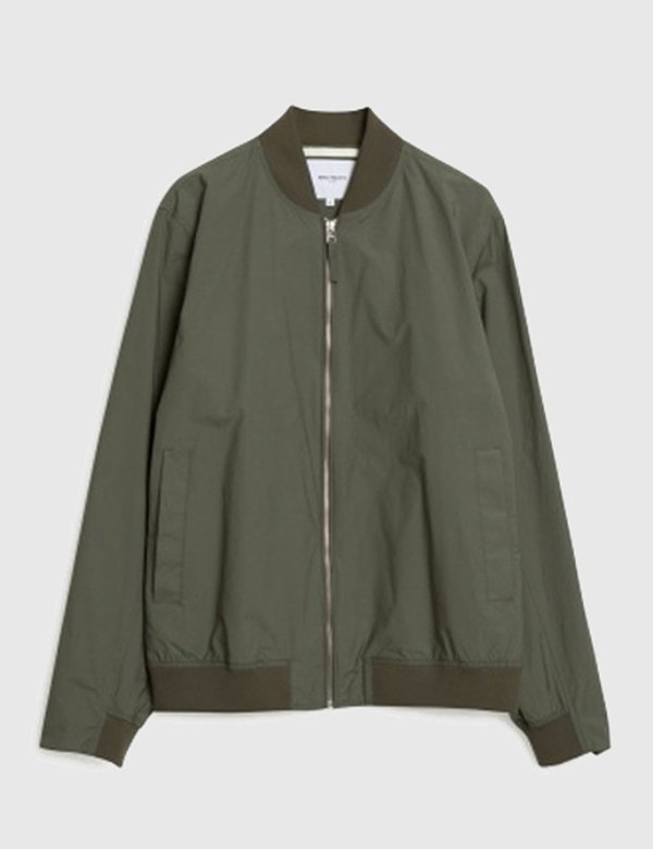 Norse Projects Ryan Bomber Jacket - Dried Olive | Garmentory