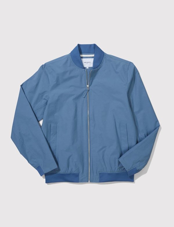 Norse Projects Ryan Bomber Jacket - Marginal Blue | Garmentory