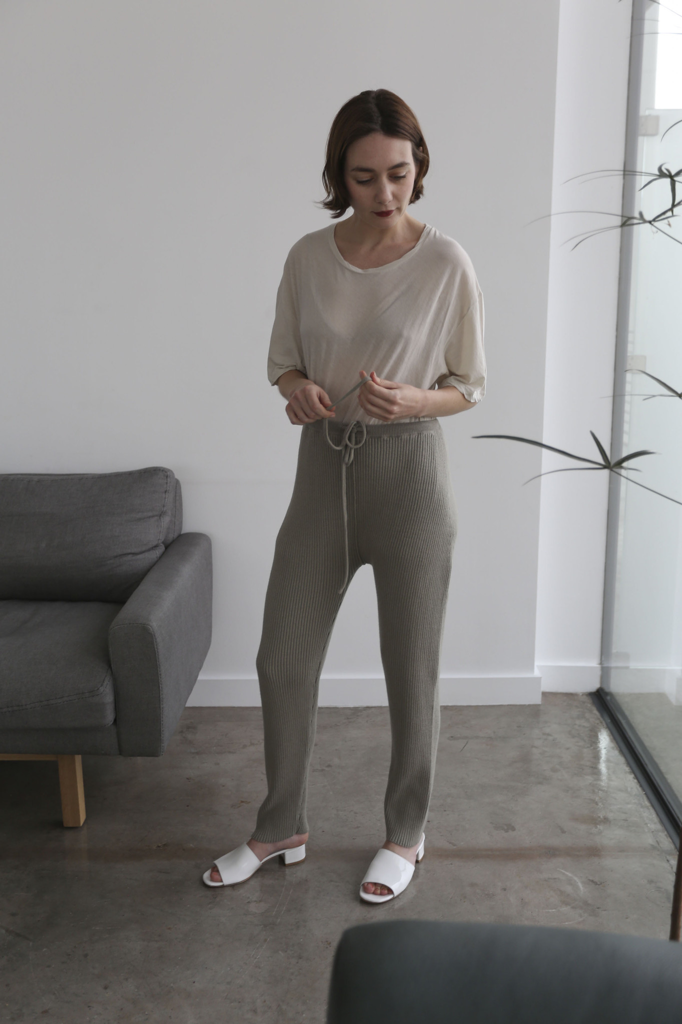 Lauren Manoogian Rib Arch Pants in Clay | Garmentory