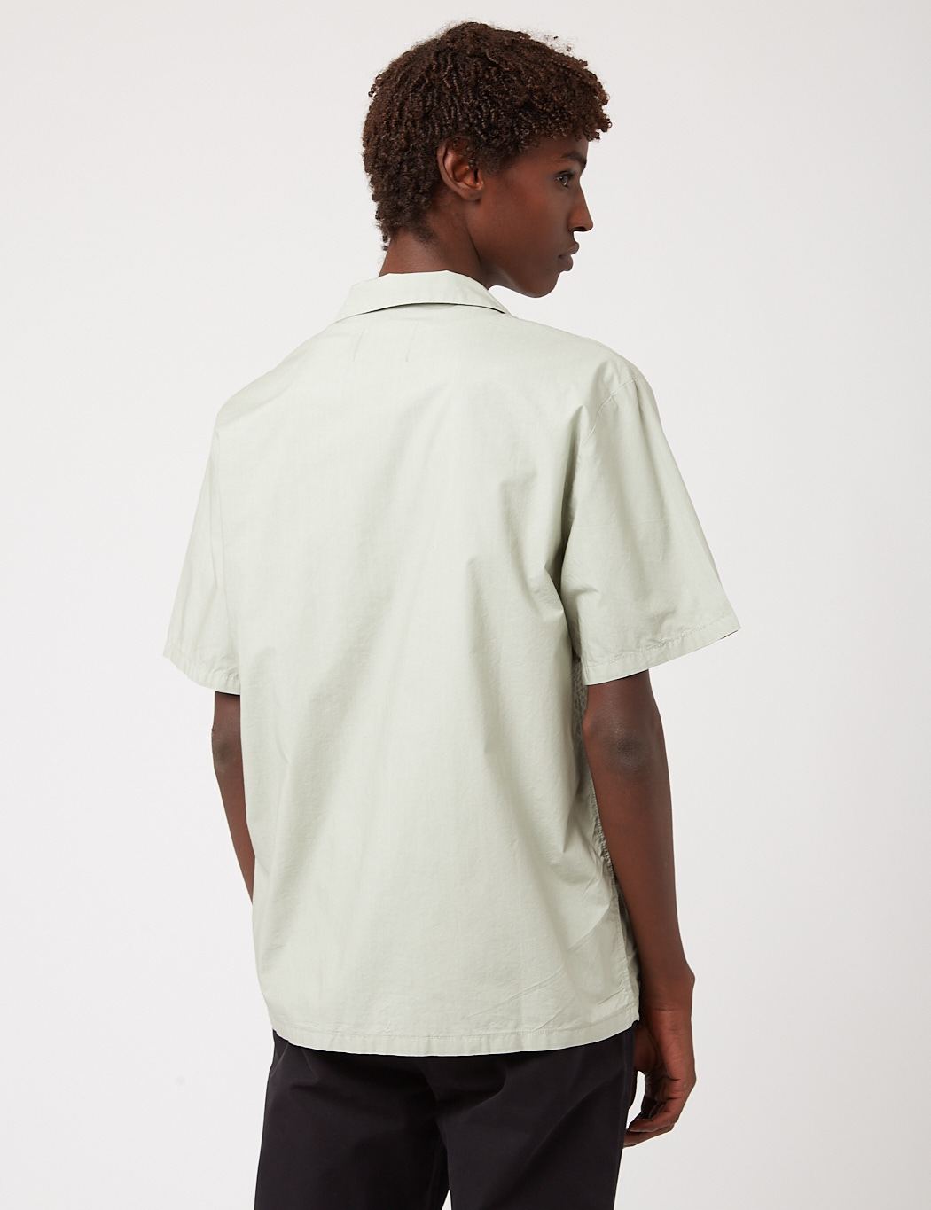 Bhode Revere Italian Poplin Collar Shirt - Sage Green | Garmentory