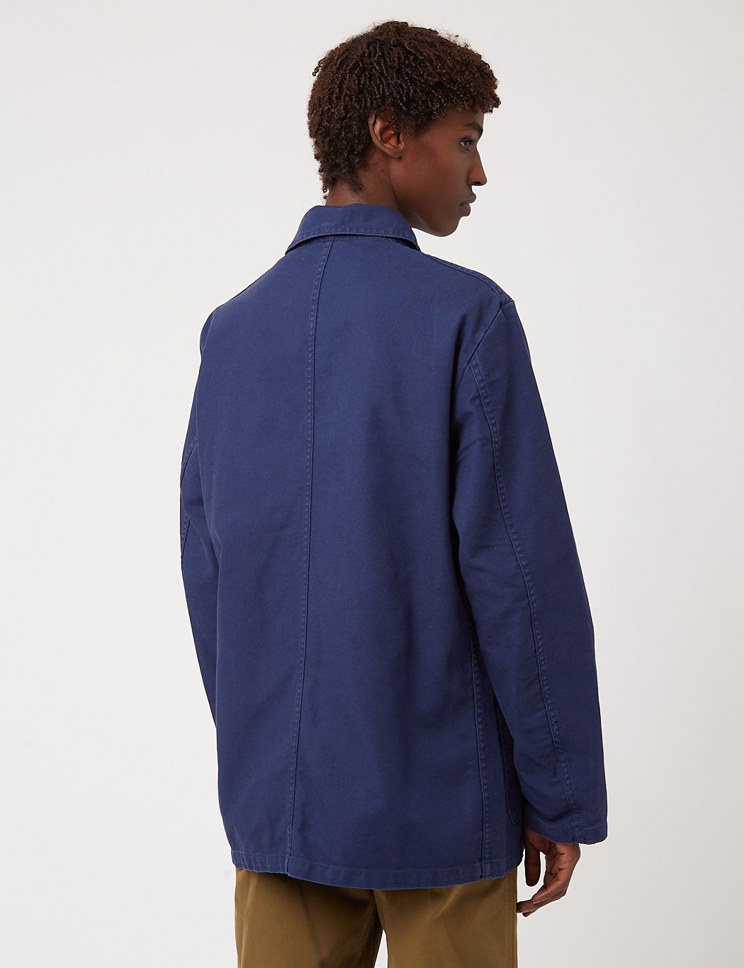 Vetra Cotton Drill French Workwear Jacket - Blue Dungaree Wash | Garmentory