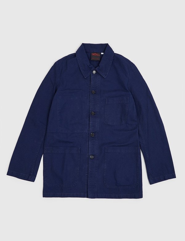 Vetra Cotton Drill French Workwear Jacket - Blue Dungaree Wash | Garmentory