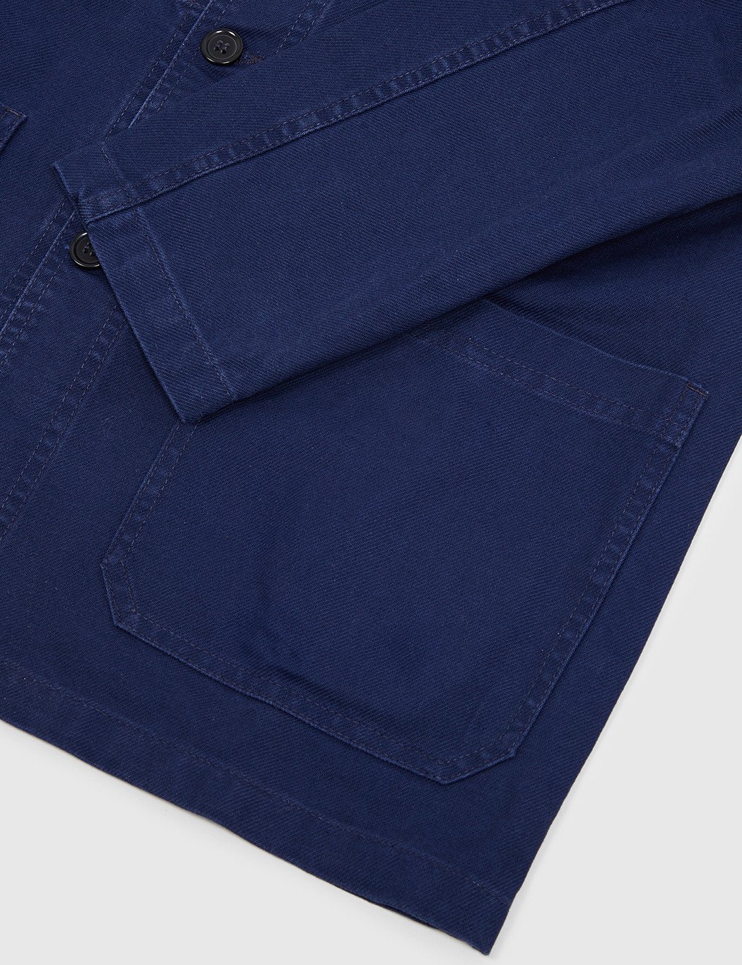 Vetra Cotton Drill French Workwear Jacket - Blue Dungaree Wash | Garmentory