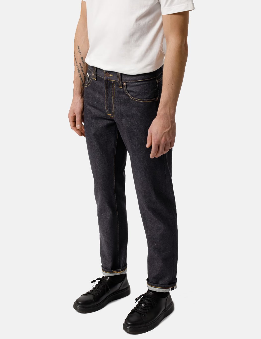 Nudie Jeans Gritty Jackson Regular Fit Jeans - Dry Maze Selvage Indigo ...