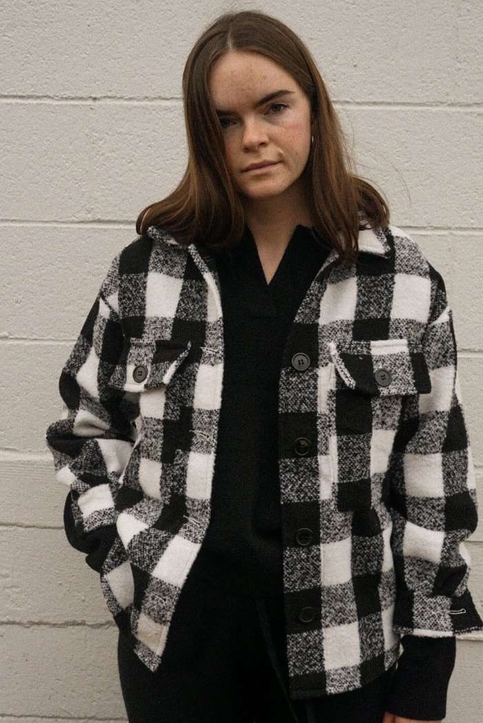 Pipe & Row DYLAN PLAID JACKET - Black/White | Garmentory
