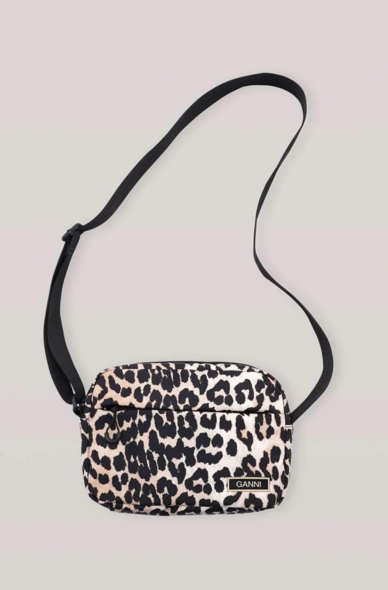 Ganni Seasonal Recycled Tech Festival Crossbody Bag - Leopard | Garmentory