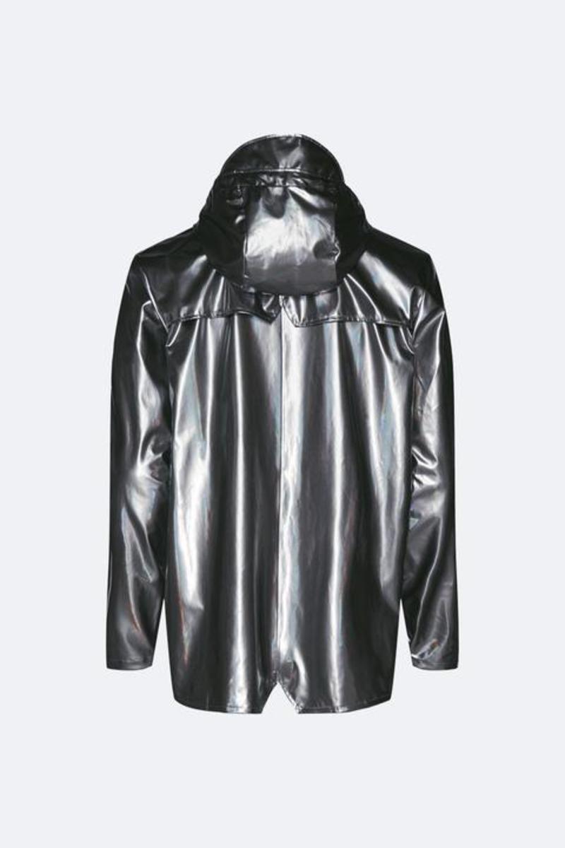 Rains Holographic Jacket - Steel | Garmentory