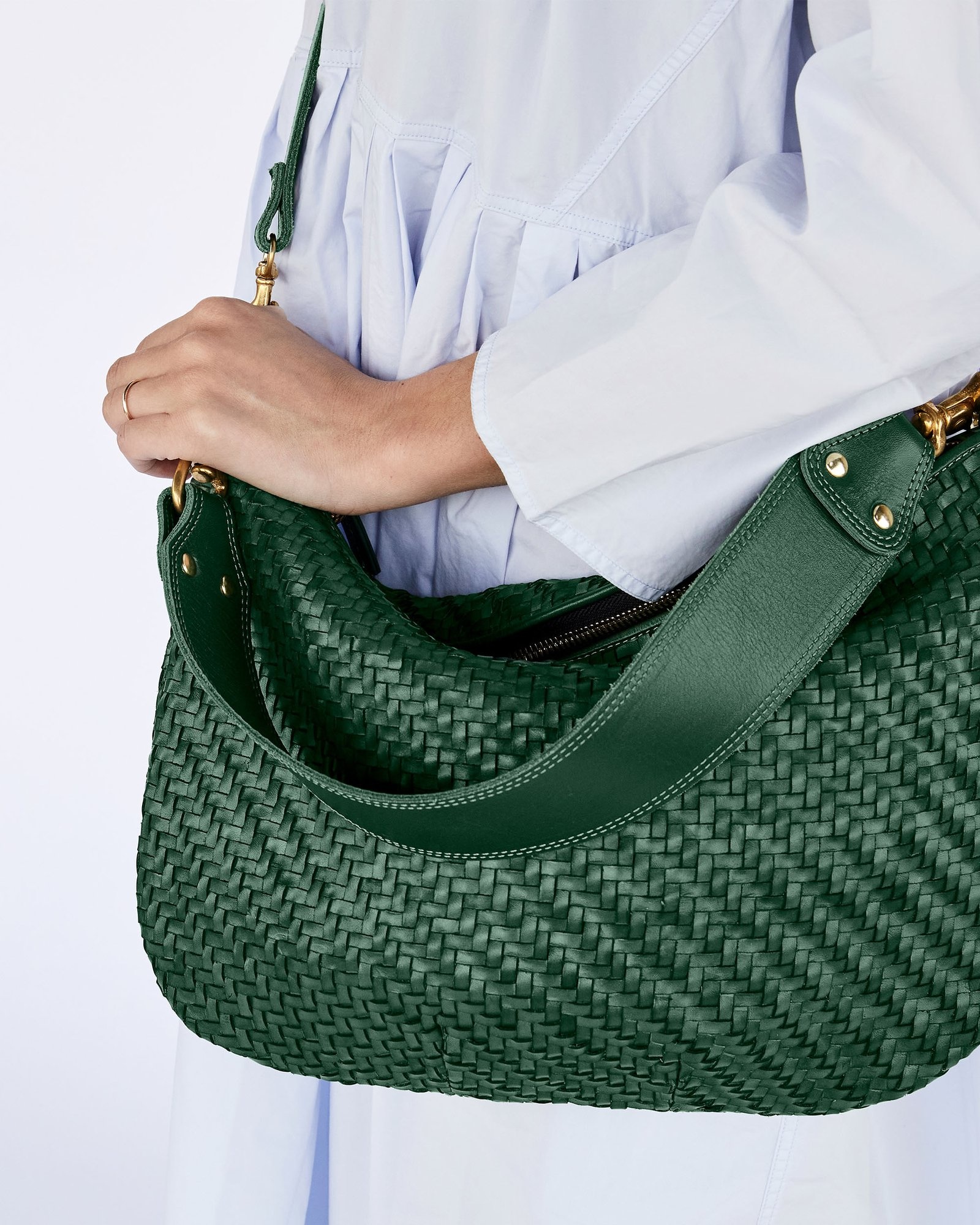 Clare V. Moyen Messenger Bag - Evergreen | Garmentory