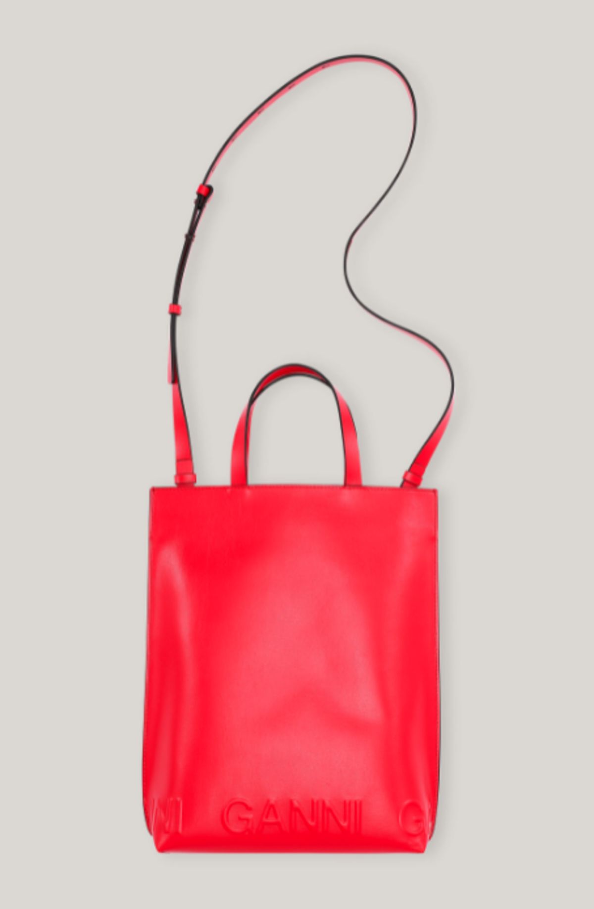 Ganni Banner Medium Tote - Red | Garmentory