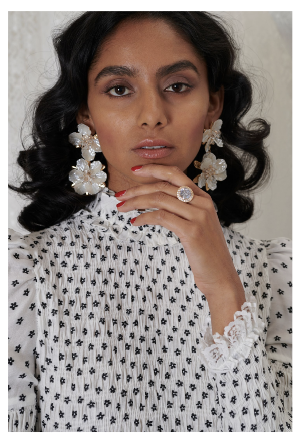 Sister Jane Nana Floral Maxi Dress - White/Black | Garmentory