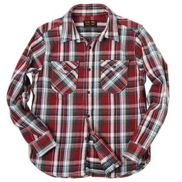 UES Heavy Flannel Shirt - Pattern B Red | Garmentory