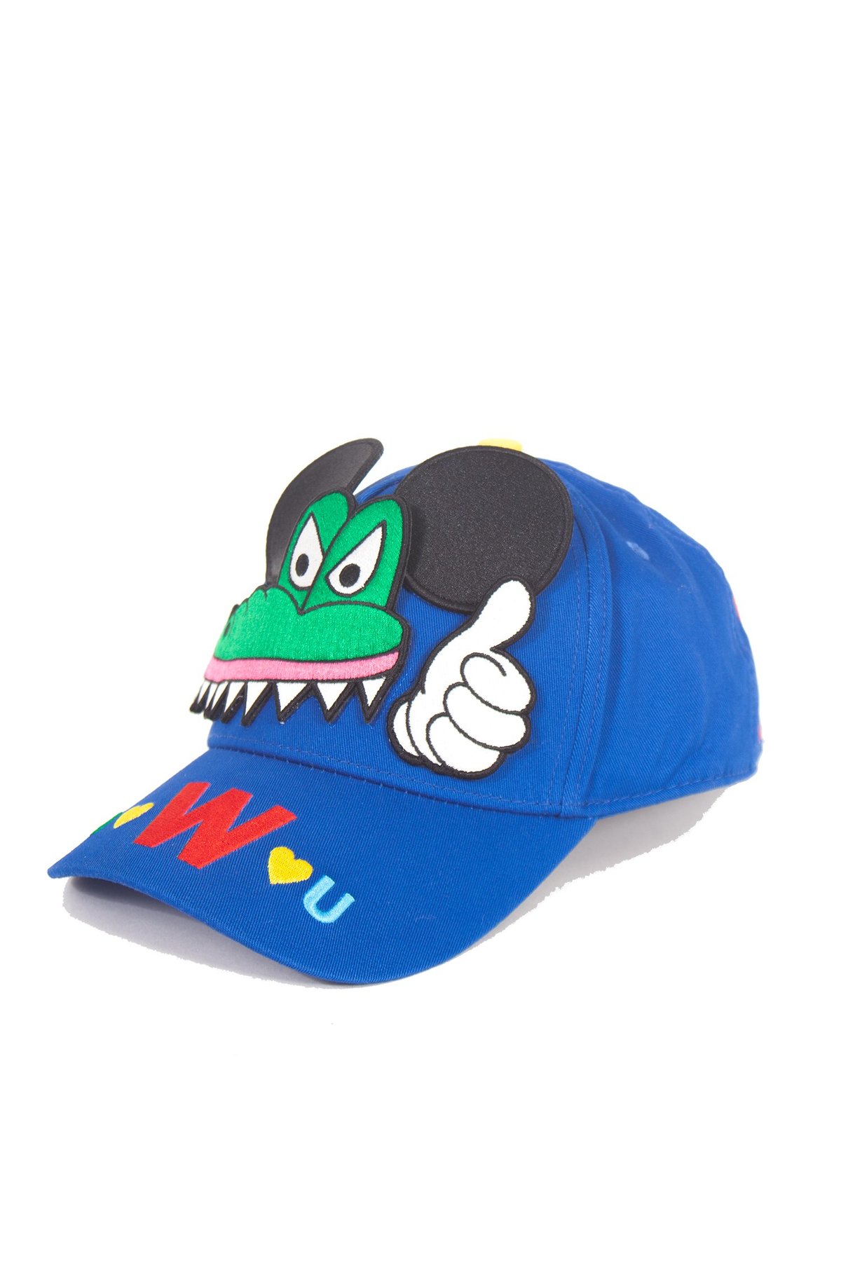 Walter Van Beirendonck Stop Monsters Now Cap - Blue | Garmentory