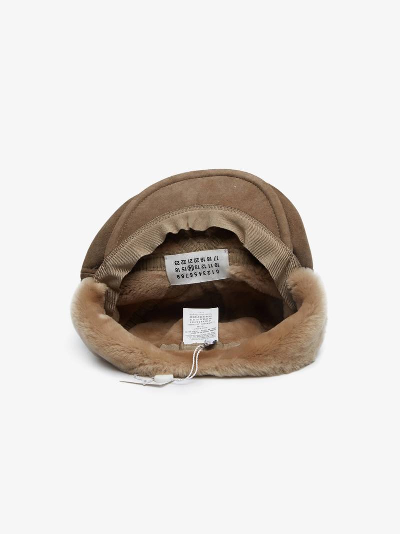 [Pre-Loved] Maison Margiela Gray Sheepskin Cap | Garmentory