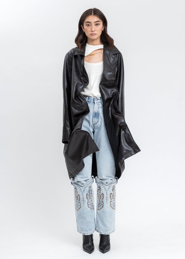 Y/project Wire Coat - Dark Brown | Garmentory