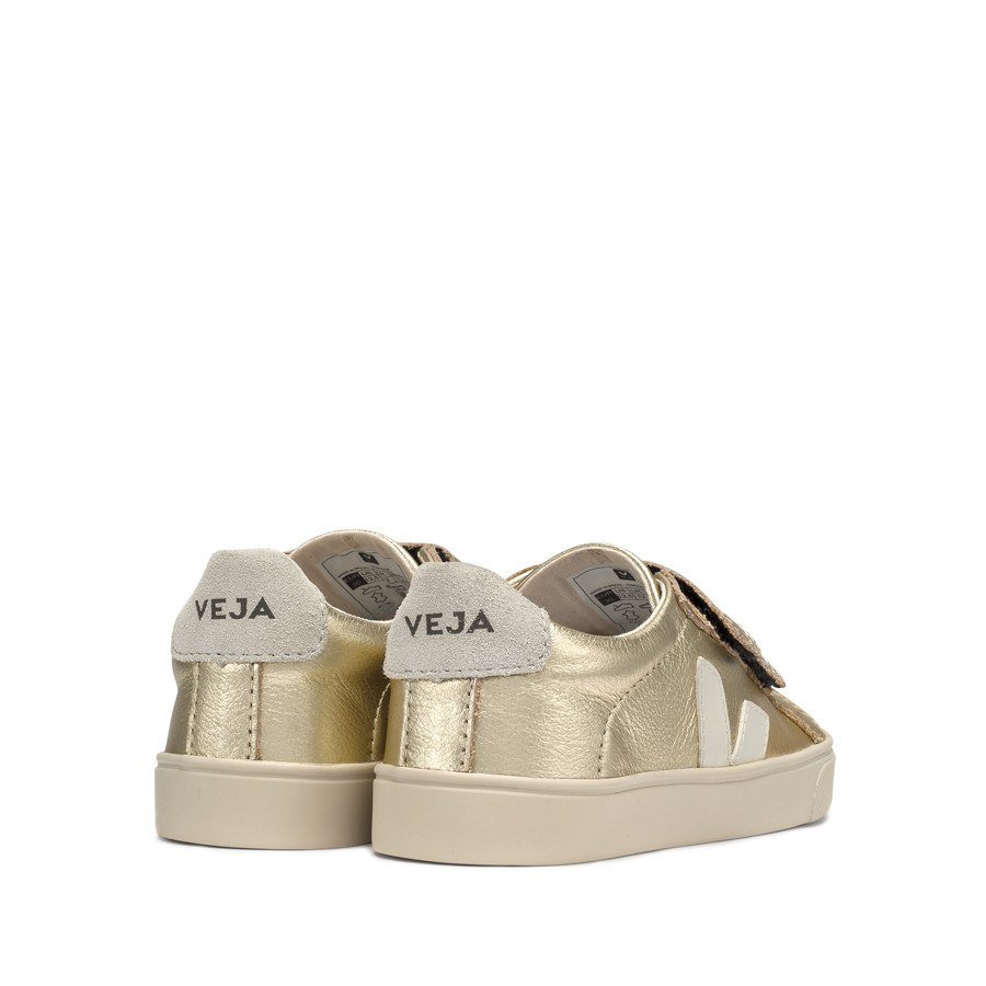 VEJA ESPLAR VELCRO LEATHER LINED GOLD PIERRE | Garmentory