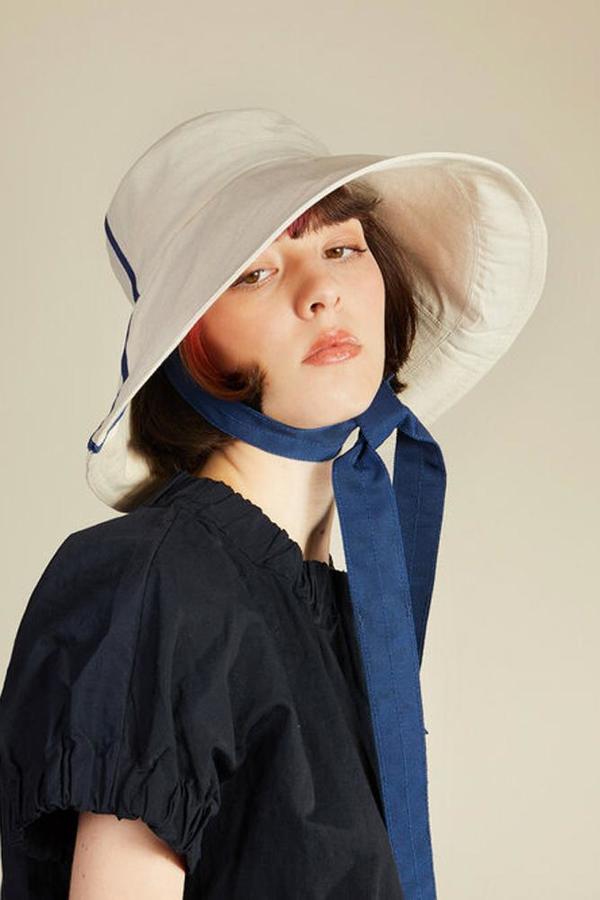 Lola Big Finishing Line Hat with Cadet Trim | Garmentory