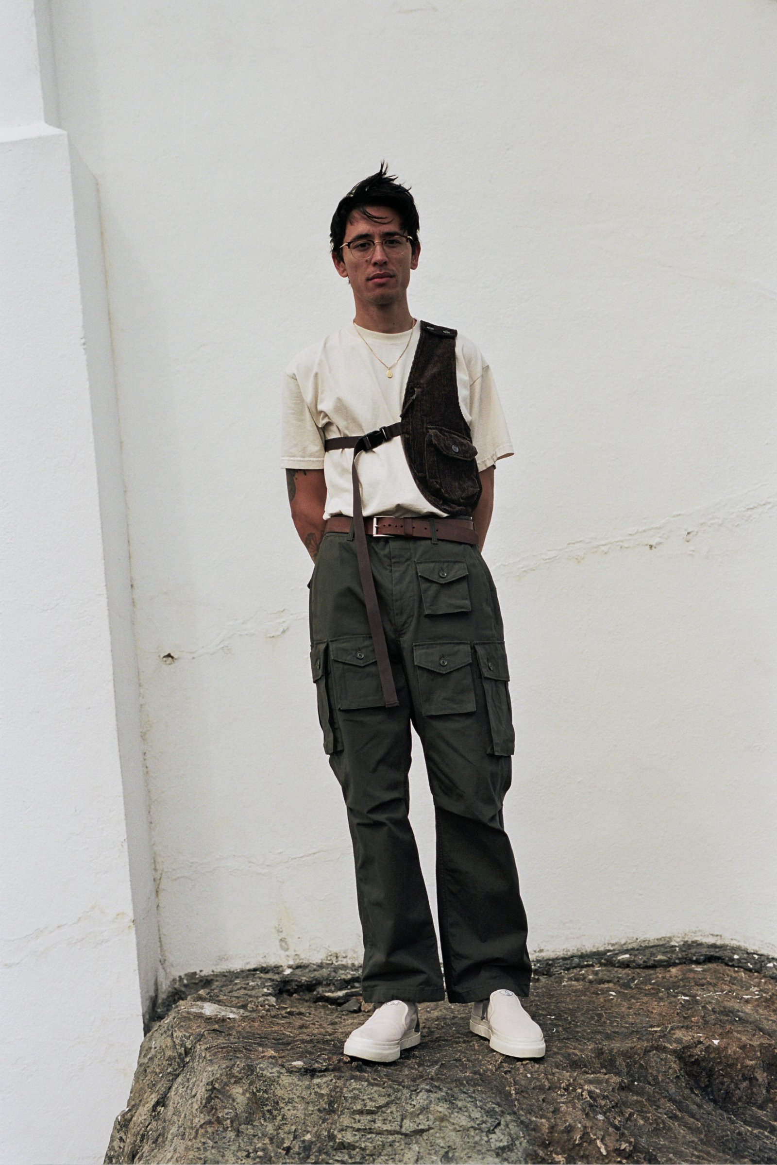 Engineered Garments Shoulder Vest - Brown | Garmentory