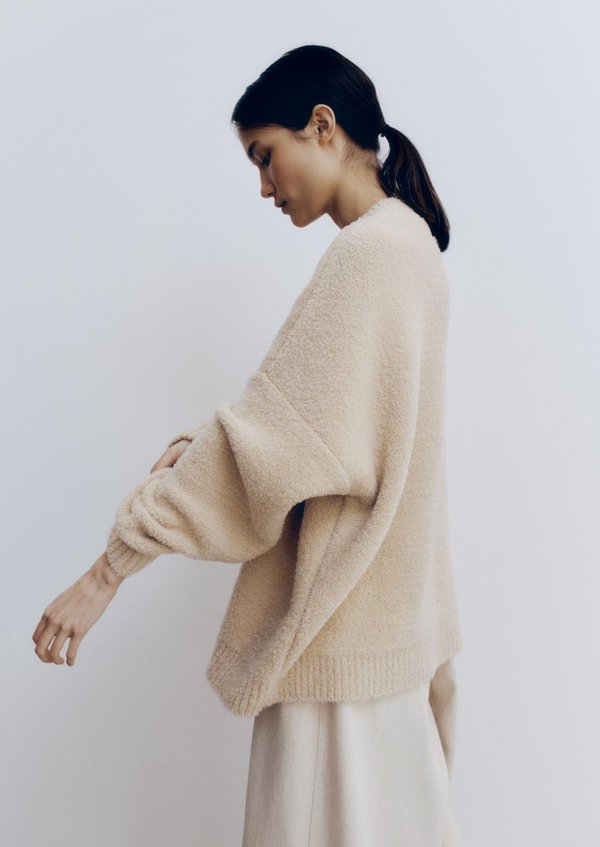 Cordera Shearling Sweater - Beige | Garmentory
