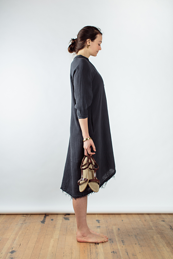 Black Crane double gauze dress | Garmentory