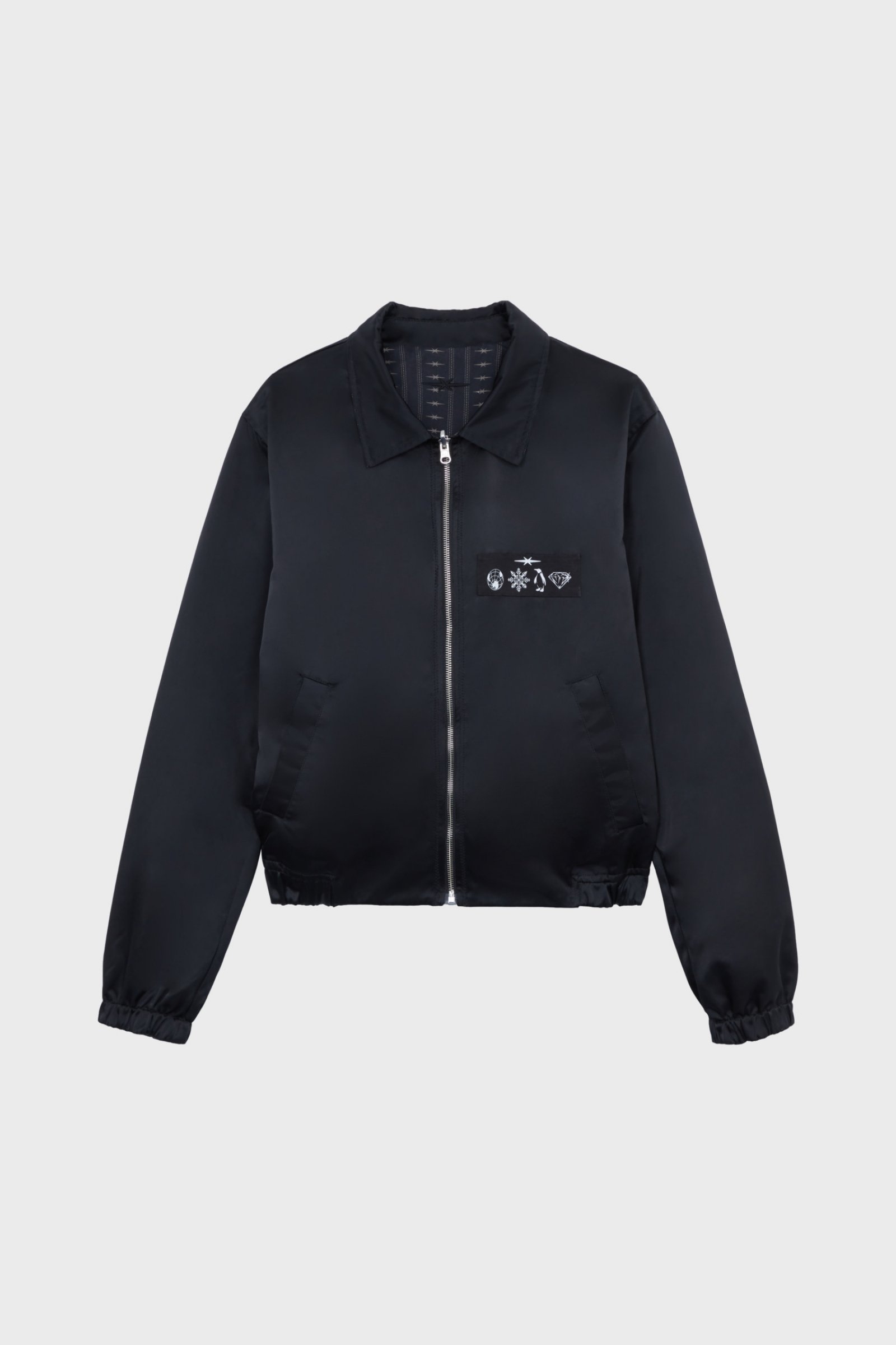 PHIPPS Nylon & Dark Monogram Reversible Dad Jacket - Black | Garmentory