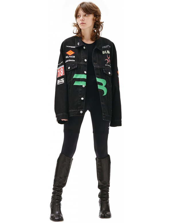 Balenciaga Gamer Denim Jacket - Black | Garmentory