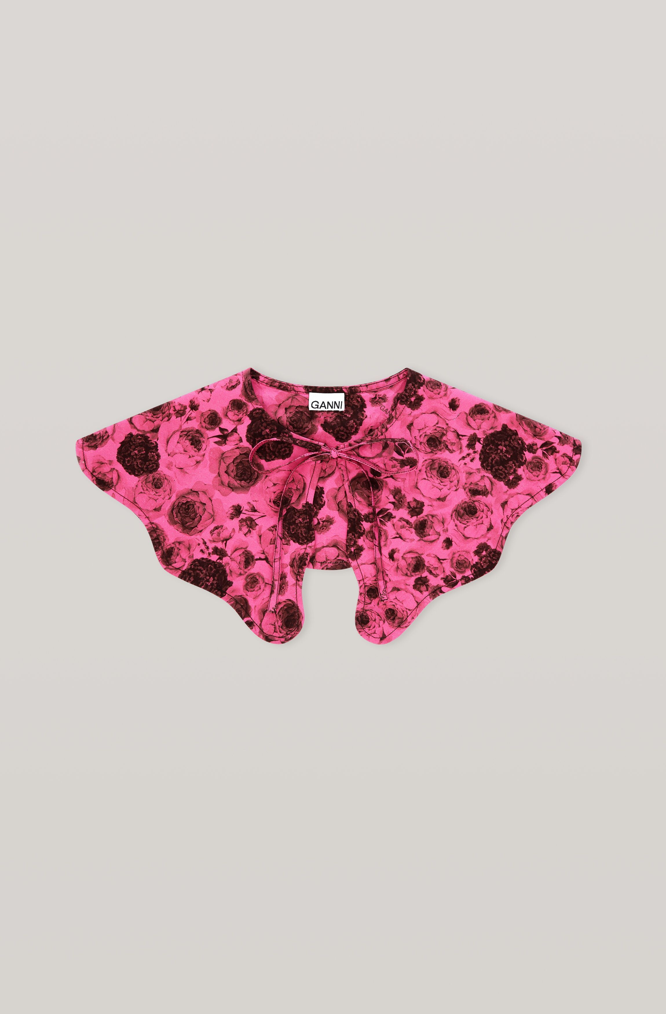 Ganni Wavy Detached Collar - Shocking Pink | Garmentory