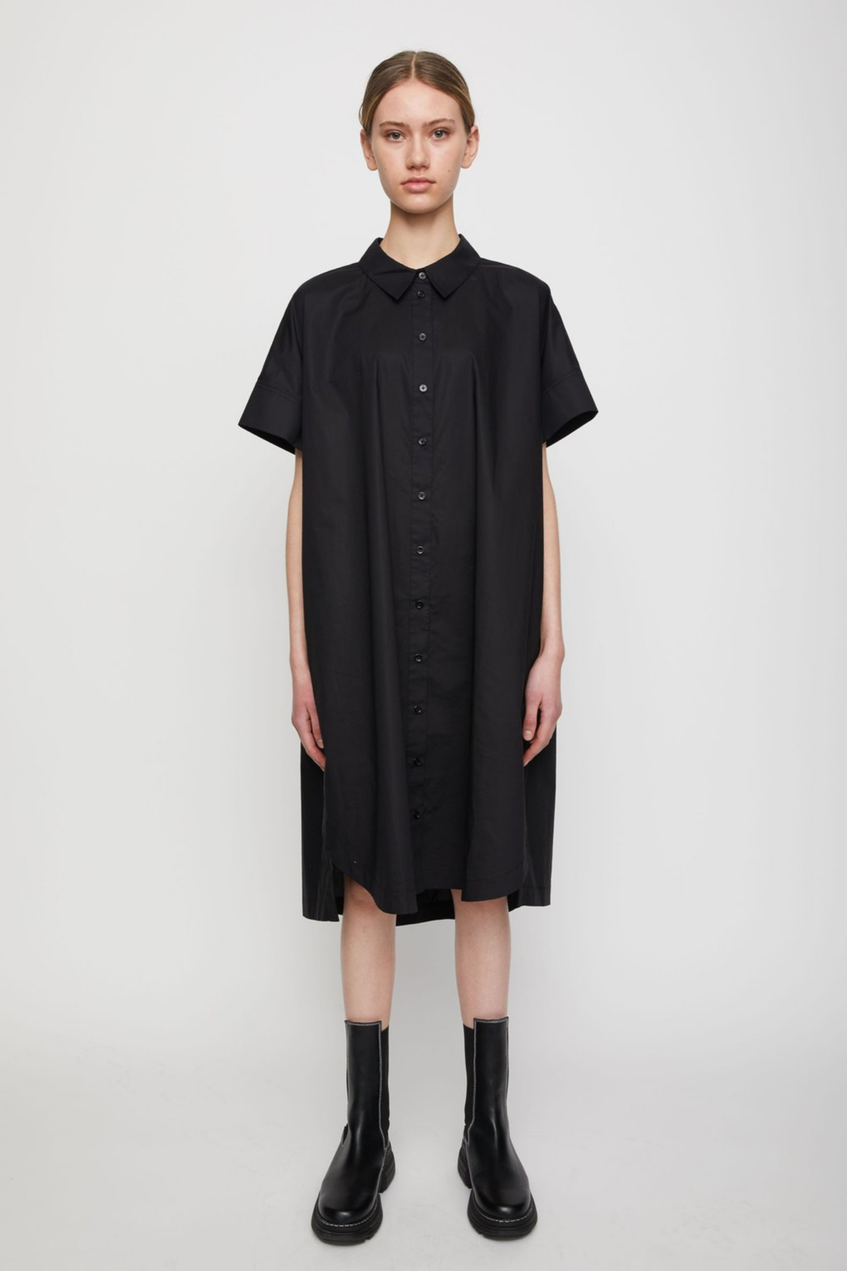 Just Female Noria Shirt Dress - Black | Garmentory