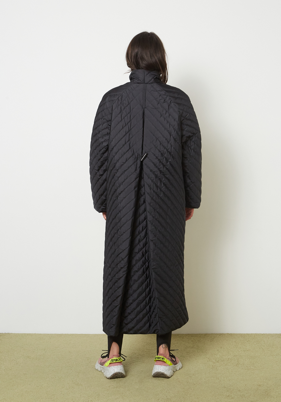 Ganni Recycled Ripstop Quilt Coat - Black | Garmentory