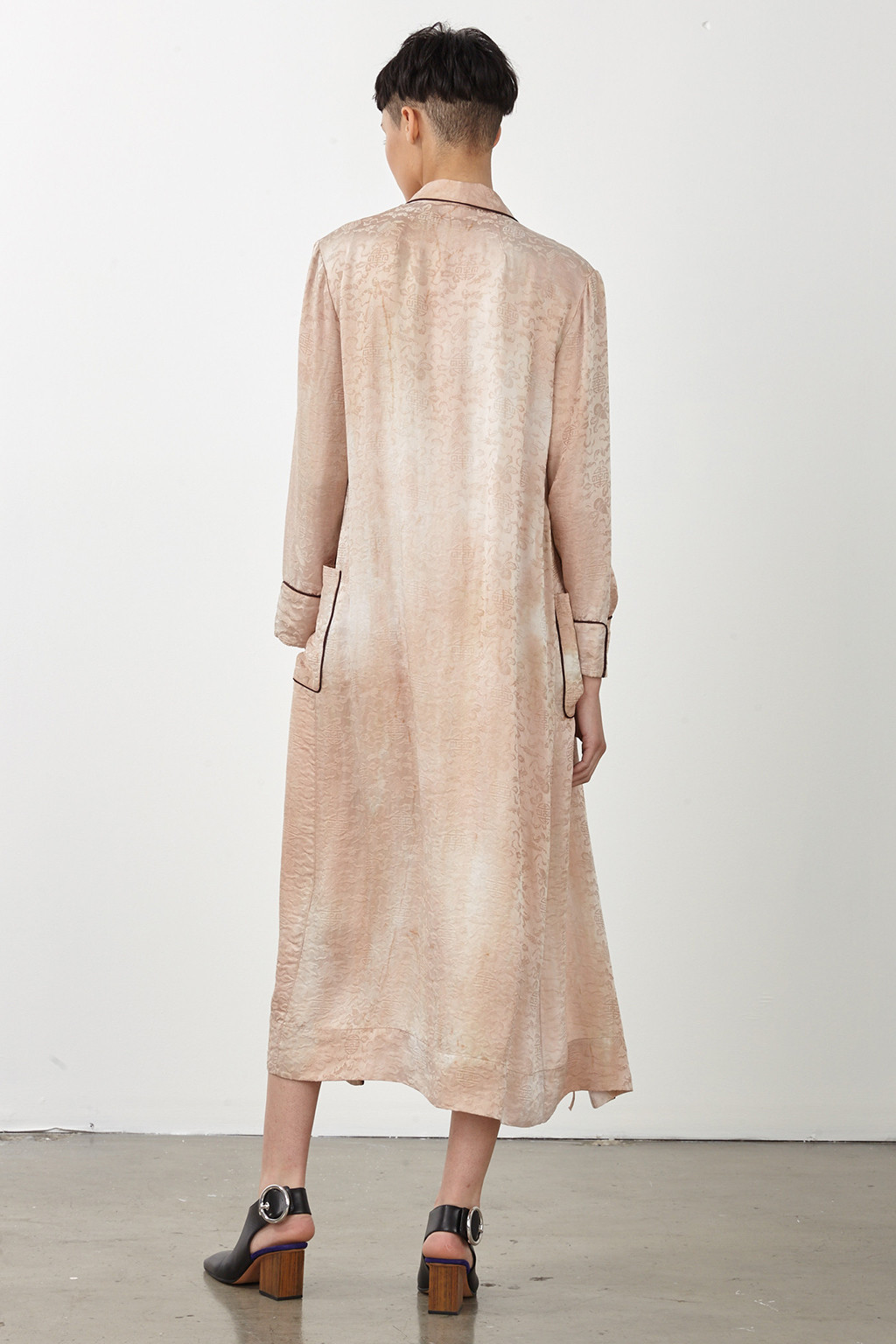Raquel Allegra DESERT SILK DAMASK ROBE DRESS | Garmentory