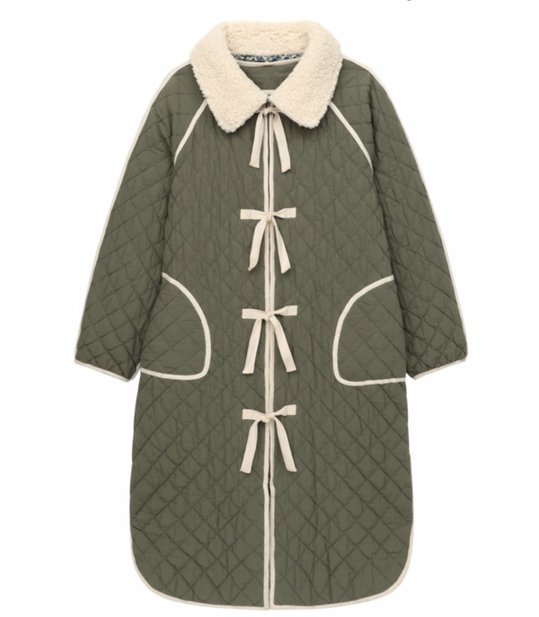 The Long Quilted Reversible Jacket - Army | Garmentory