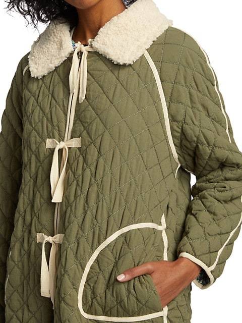 The Long Quilted Reversible Jacket - Army | Garmentory