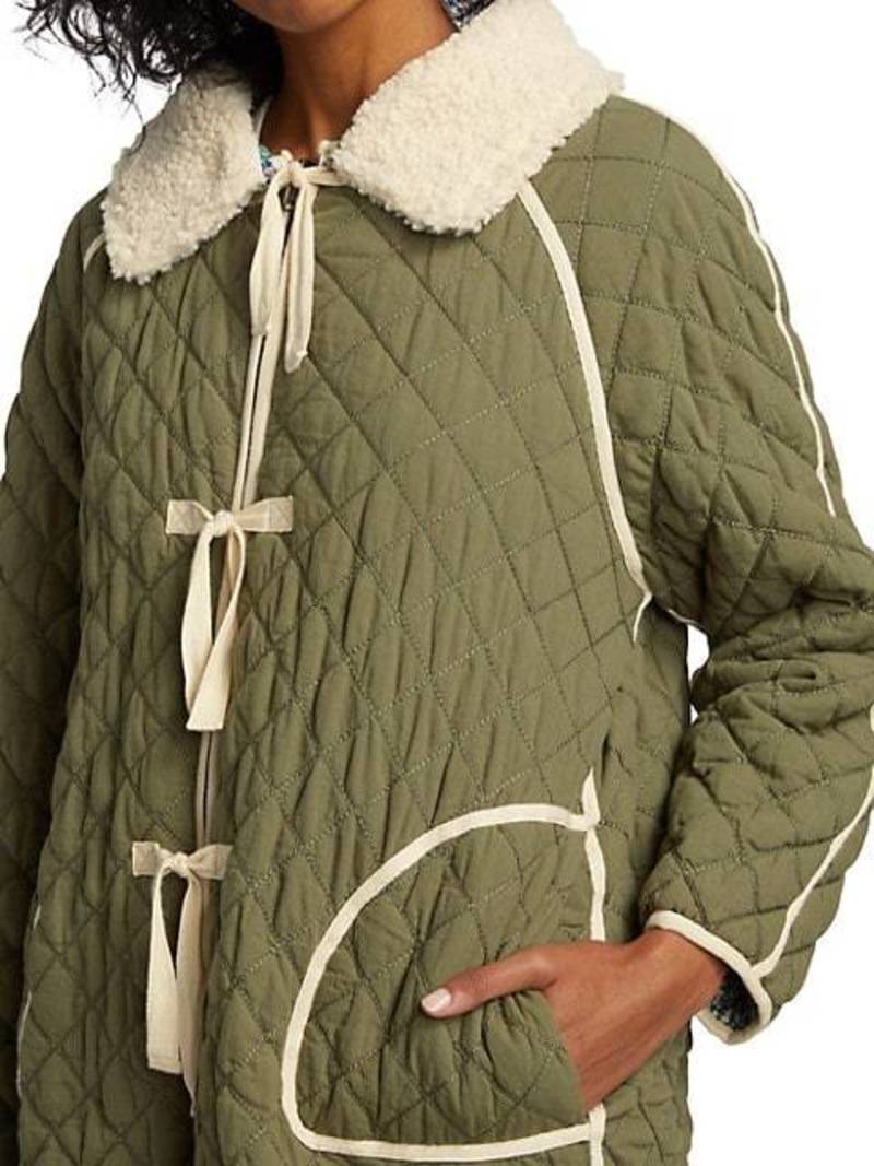 The Long Quilted Reversible Jacket - Army | Garmentory