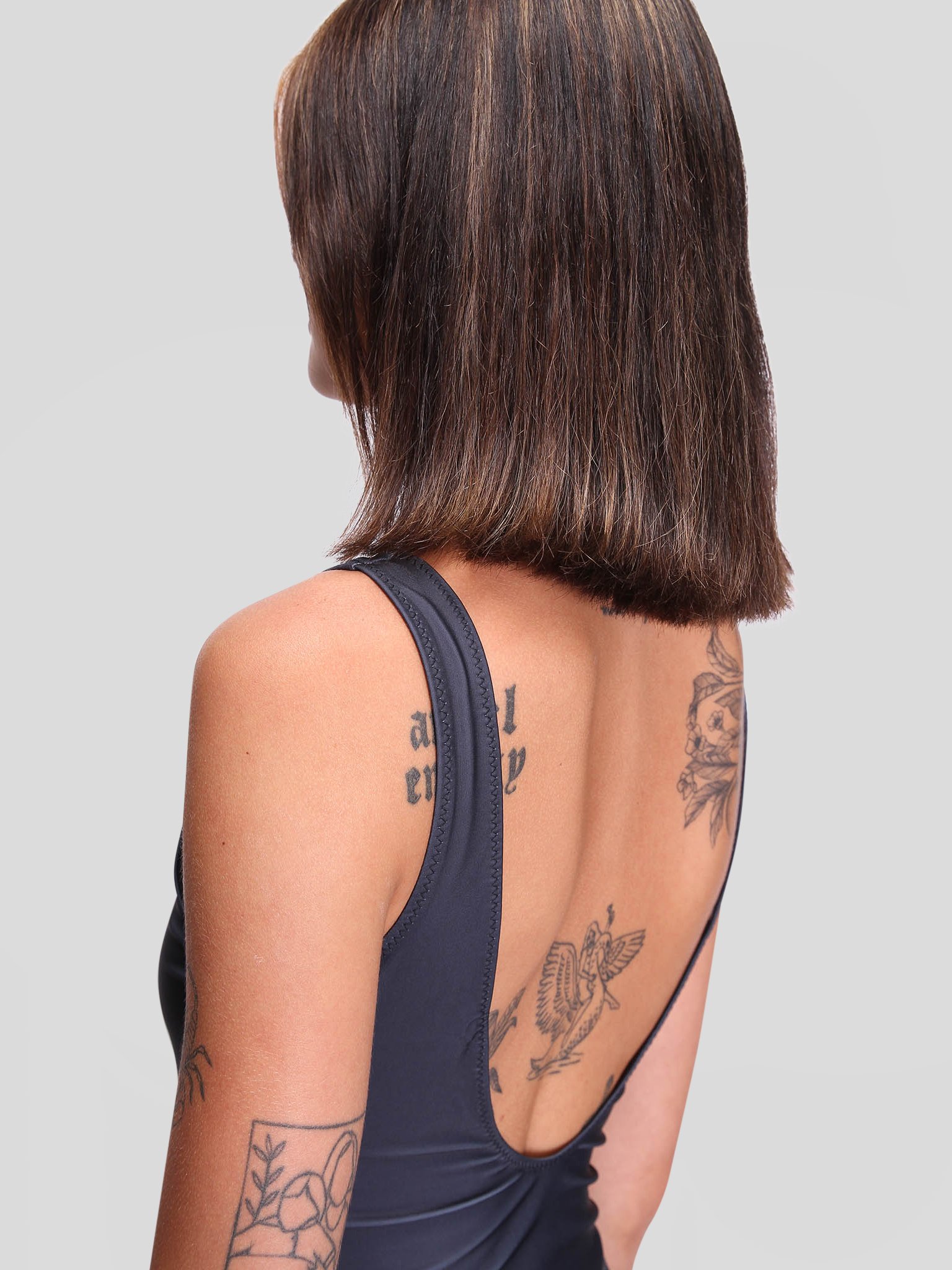 Ganni Flower G Swimsuit - Phantom | Garmentory