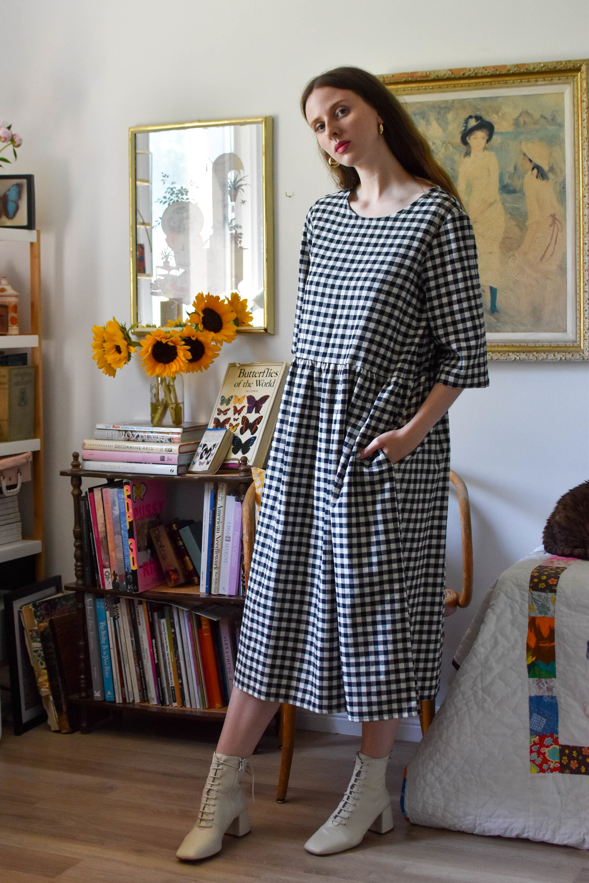 Eve Gravel Aretha Dress - Black/Cream | Garmentory