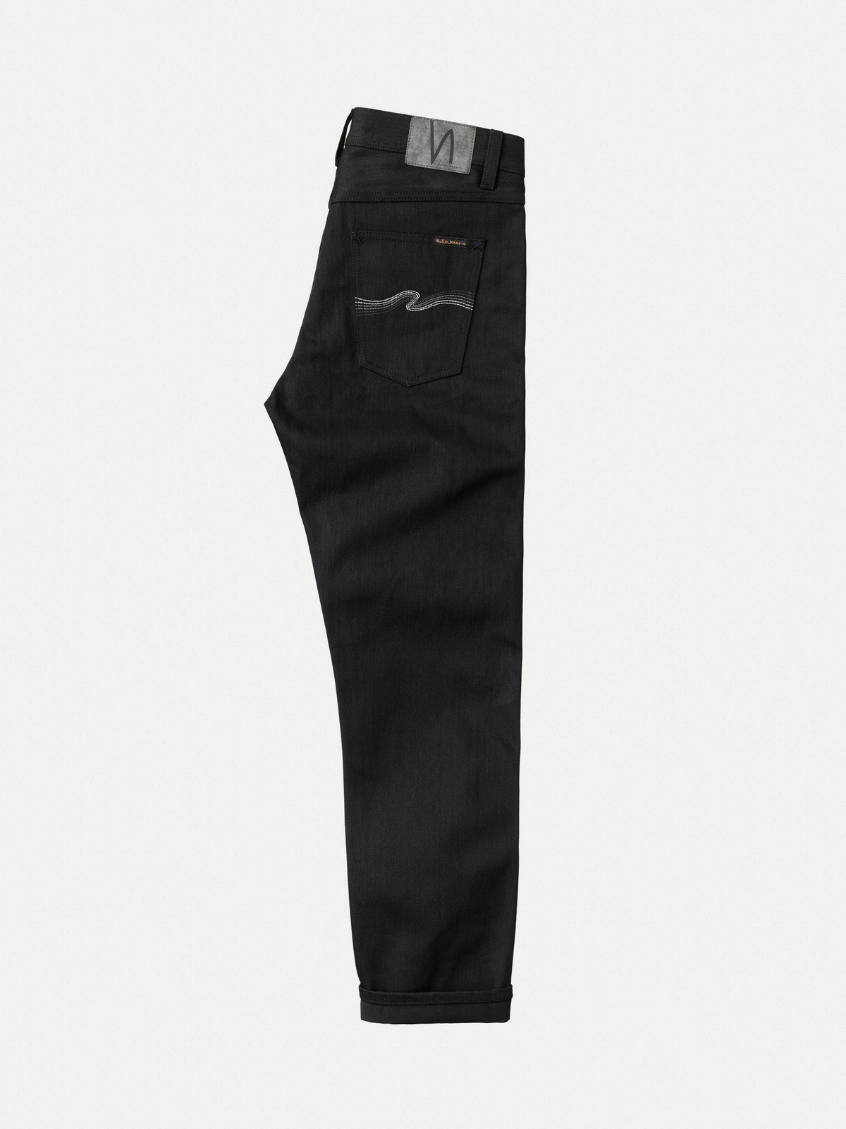 Nudie Jeans Gritty Jackson Rainbow Dry Selvedge denim - BLACK | Garmentory