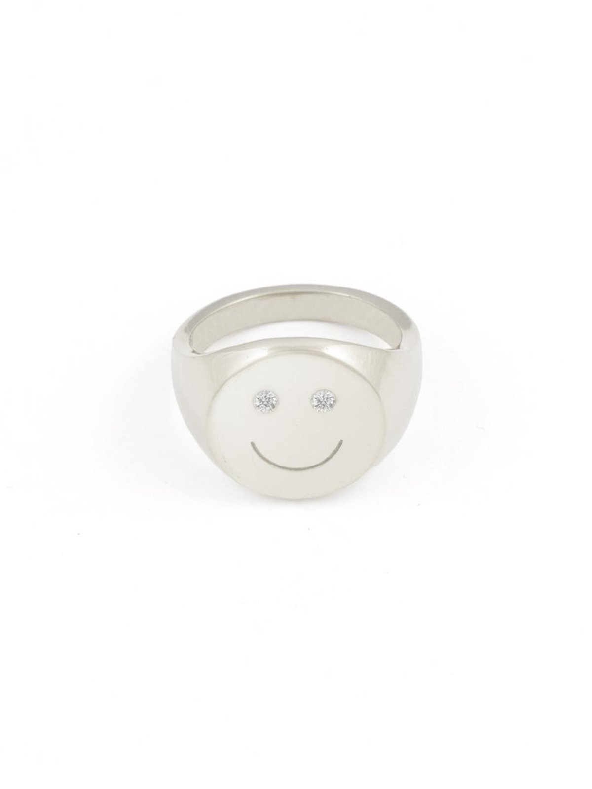 Gilbert Smiley Signet Ring - Sterling Silver | Garmentory